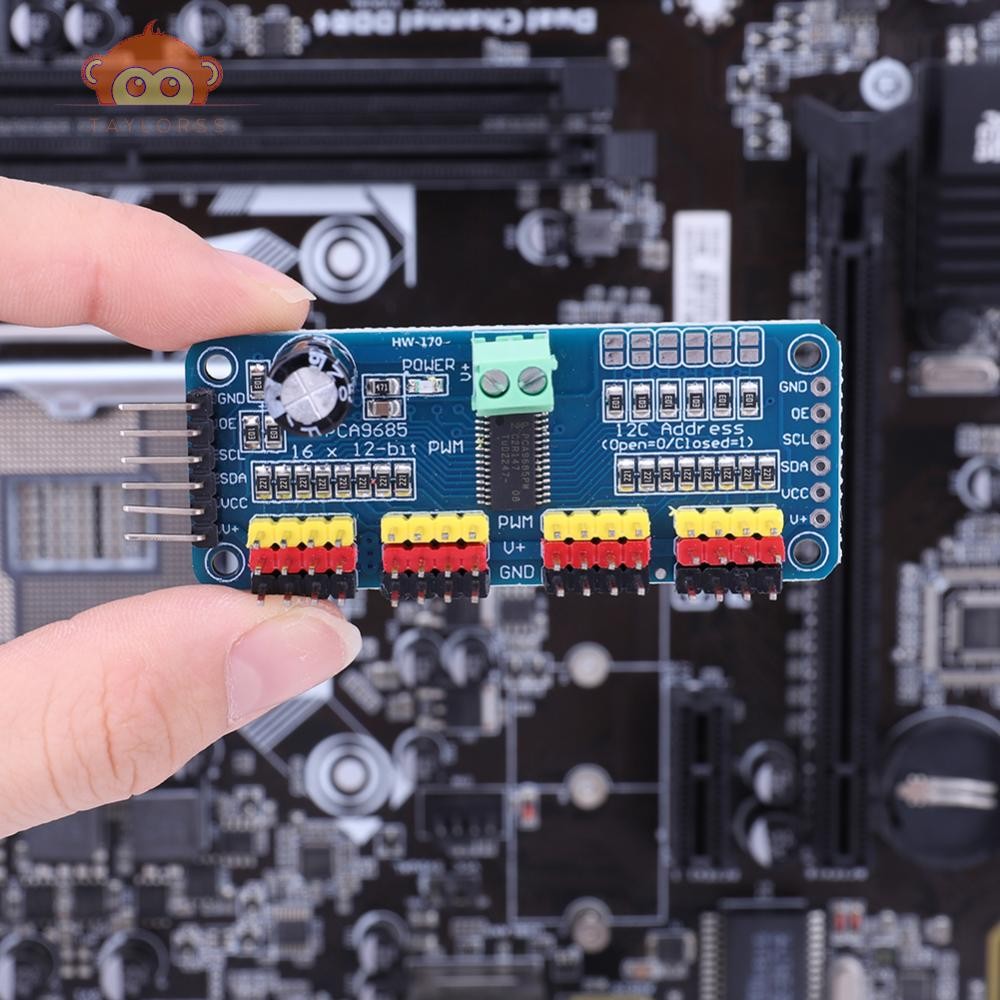 PCA9685 PWM 16 Channel 12-Bit PWM Servo Shield Driver I2C Interface ...