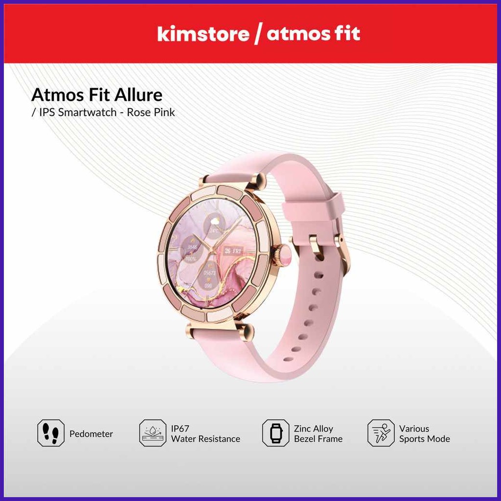 Atmos!T+Fit.p#Allure#U.IPS#A.Smartwatch#kx.-IP-RoseaR-Pink | Shopee ...