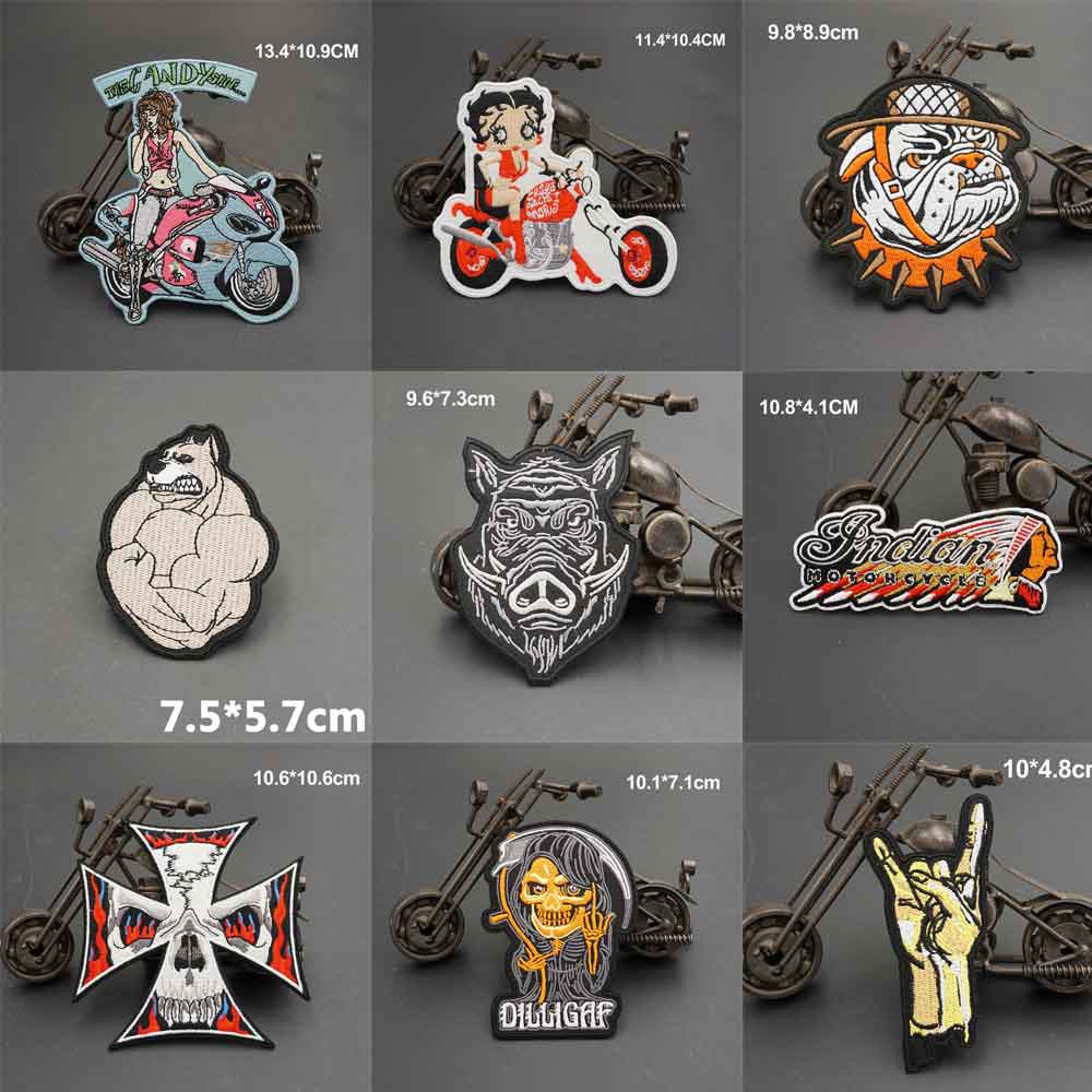 Large size wild hots gorilla wild boar bear bulldog motorcycle jacket ...