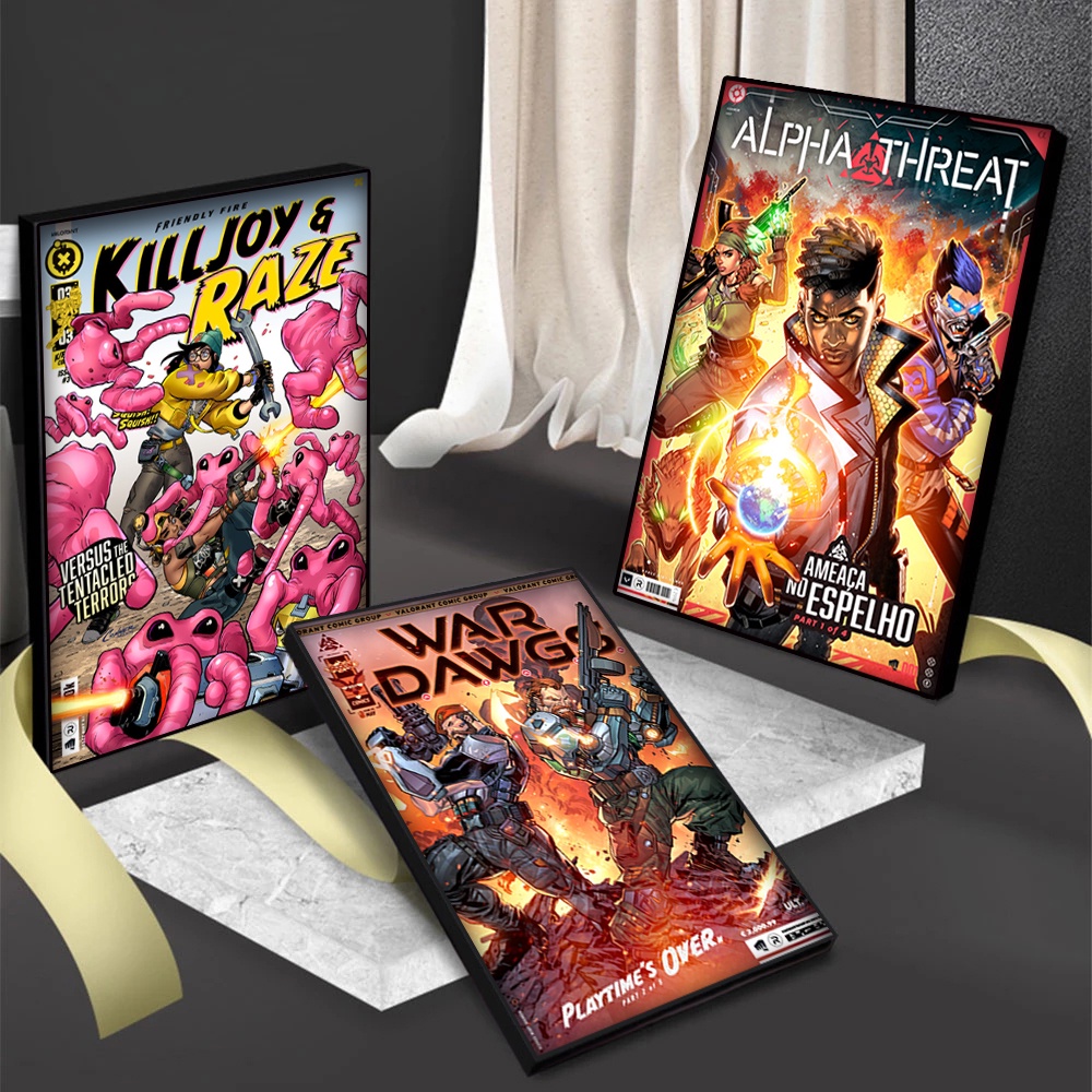 2022 Online Game Valorant Comic Poster Reyna Jett Gaming Gamer Canvas ...