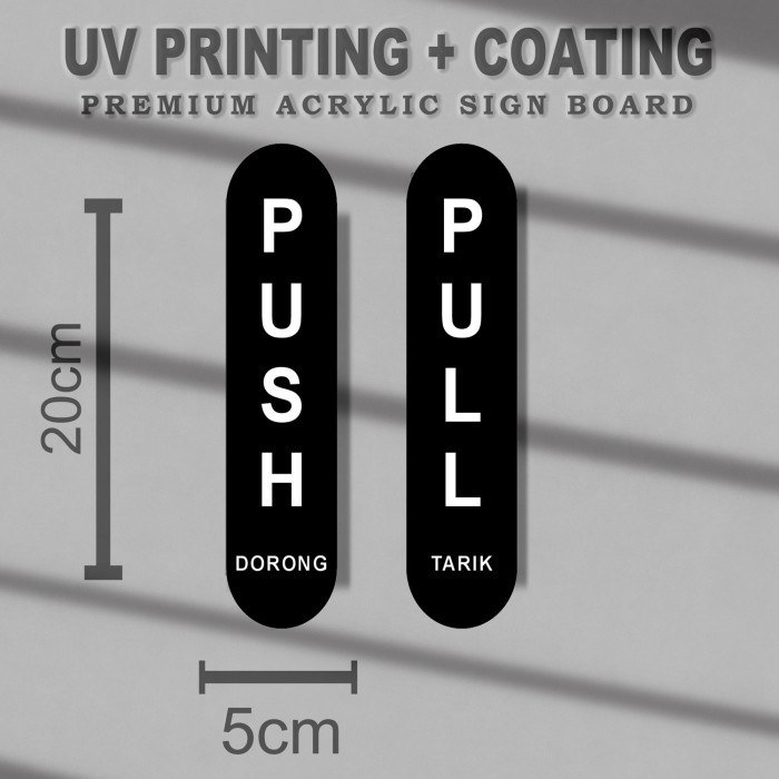 Push PULL Acrylic Sign - Acrylic Push Door SignBoard SAUV40 - PULL PULL ...
