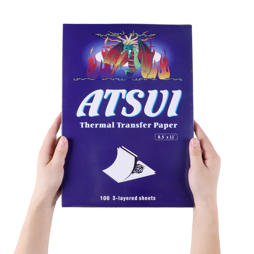 ATSUI Spirit 4 Layer Tattoo Transfer Paper Thickened 100 Sheets Tattoo ...