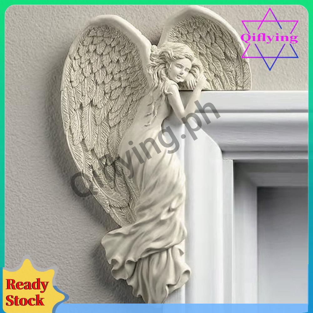 Resin Redemption Angel Statue Door Frame Ornament 3D Wall Hanging Angel ...