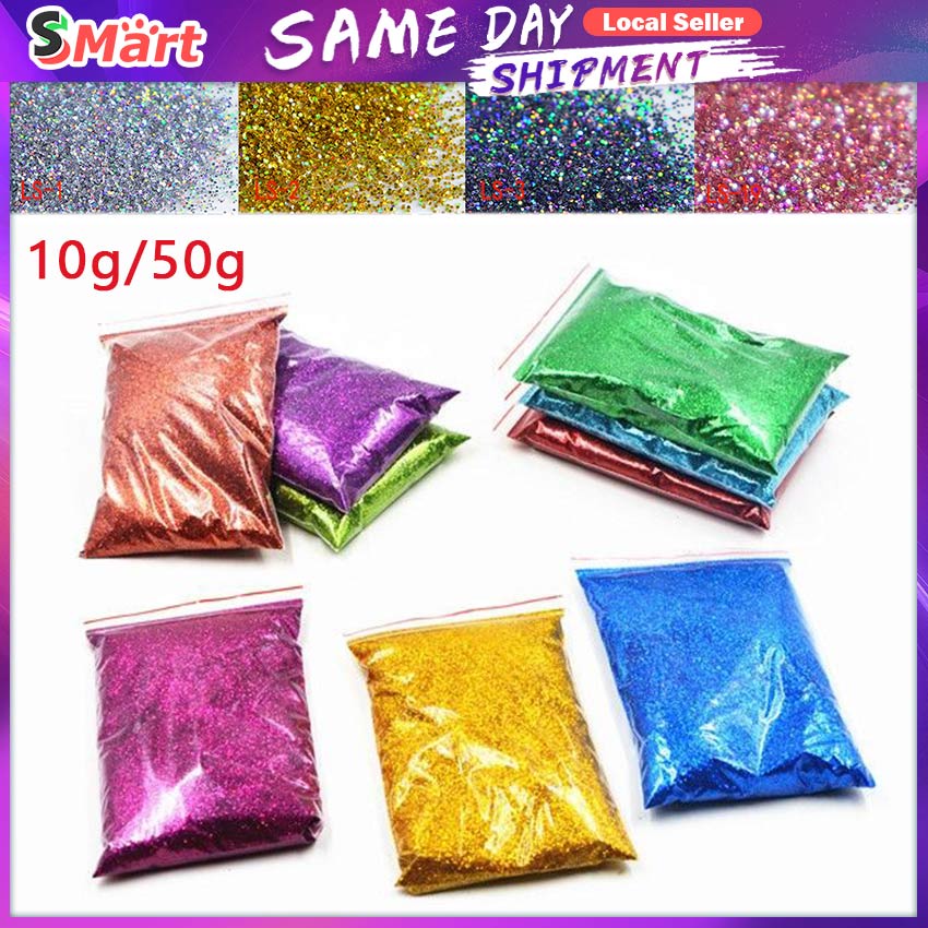 10/50G Holographic Chunky Nail Glitter Sequins Sparkly Flakes Slices ...