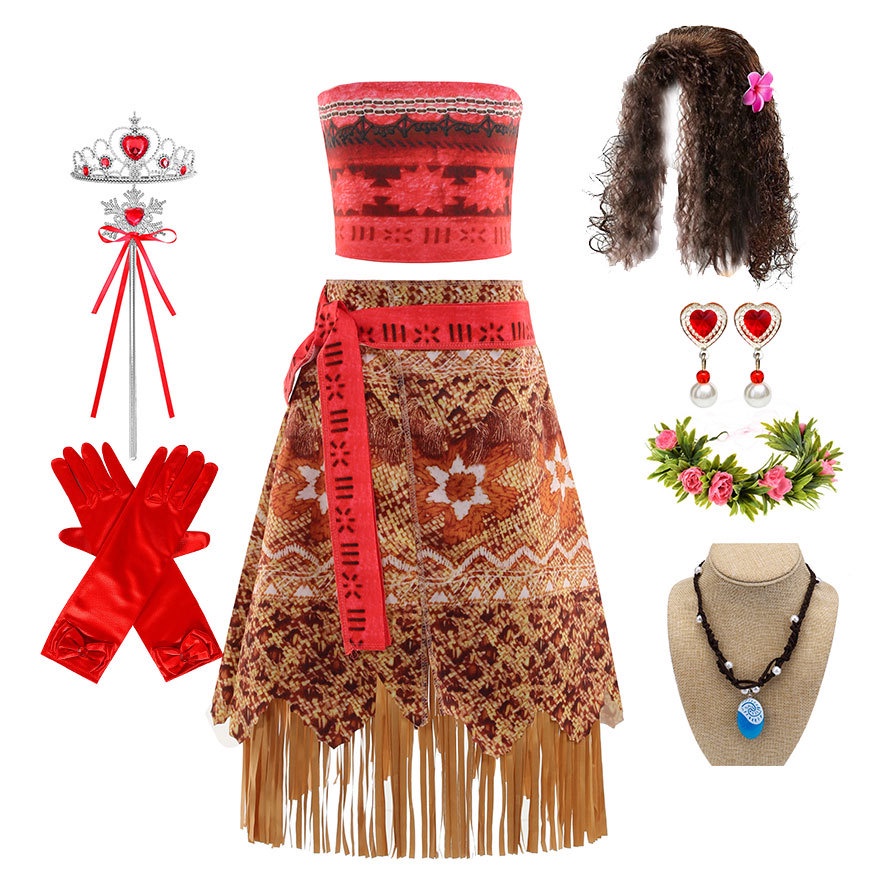 Halloween Romance Children moana Costume moana Short Skirt cosplay ...
