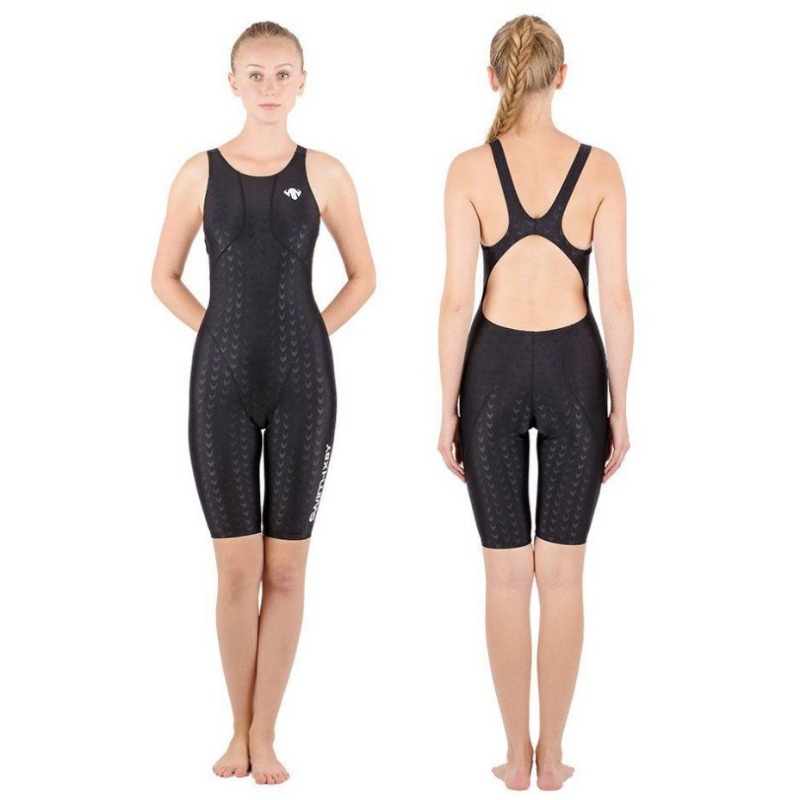 HXBY professional one piece women swimsuit sharkskin knee swimsuit ...