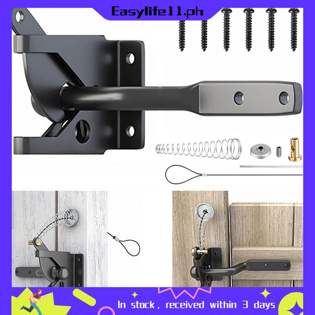 Self-Locking Gate Latch Carbon Steel Post Mounted Fence Gate Latch ...