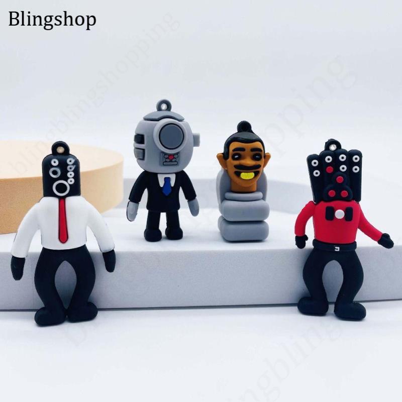 NEW Anime Toilet Man Keychain, Skibidi Toilet Tv Man Camara Man Skibidi ...