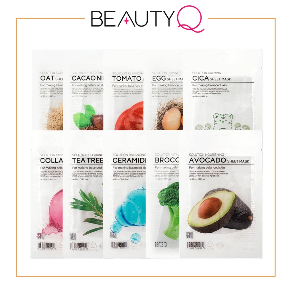 TENZERO Solution Moisturizing Mask Sheet - 25ml -BEAUTYQ | Shopee ...