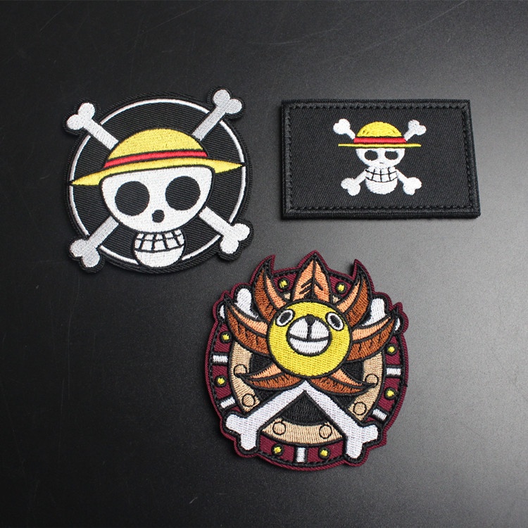 Unique Anime One Piece Badge Cartoon Series Embroidered Velcro Badge ...