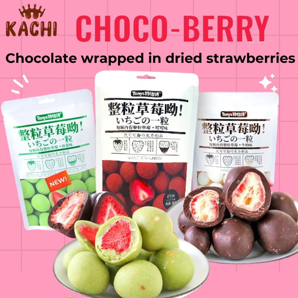 Tony's Premium Strawberry Chocolate Kachi Choco Berry Chocolate wrapped ...