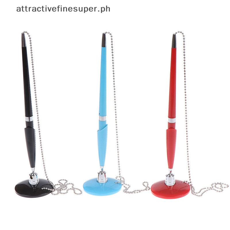 ASPH Black metal desk rope ballpoint pen sig pen learn office school ...