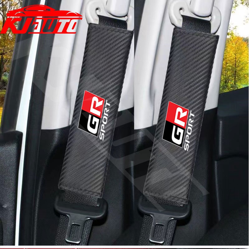 1/2pcs Toyota GR Sport Gazoo RAcing Carbon Leather Car Seat Belt ...