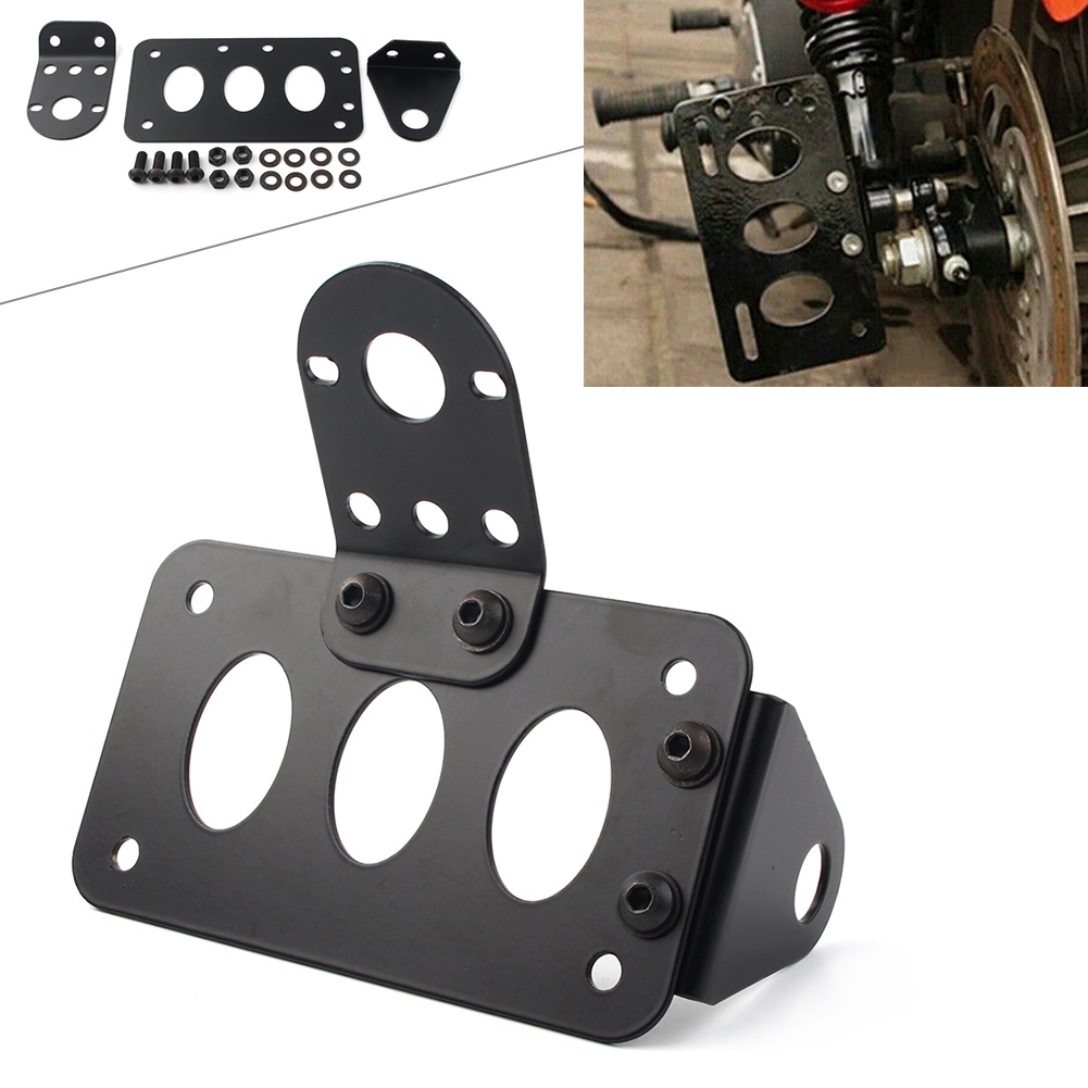 Motrocycle Side Mount License Plate Bracket Frame for Harley Choppers ...