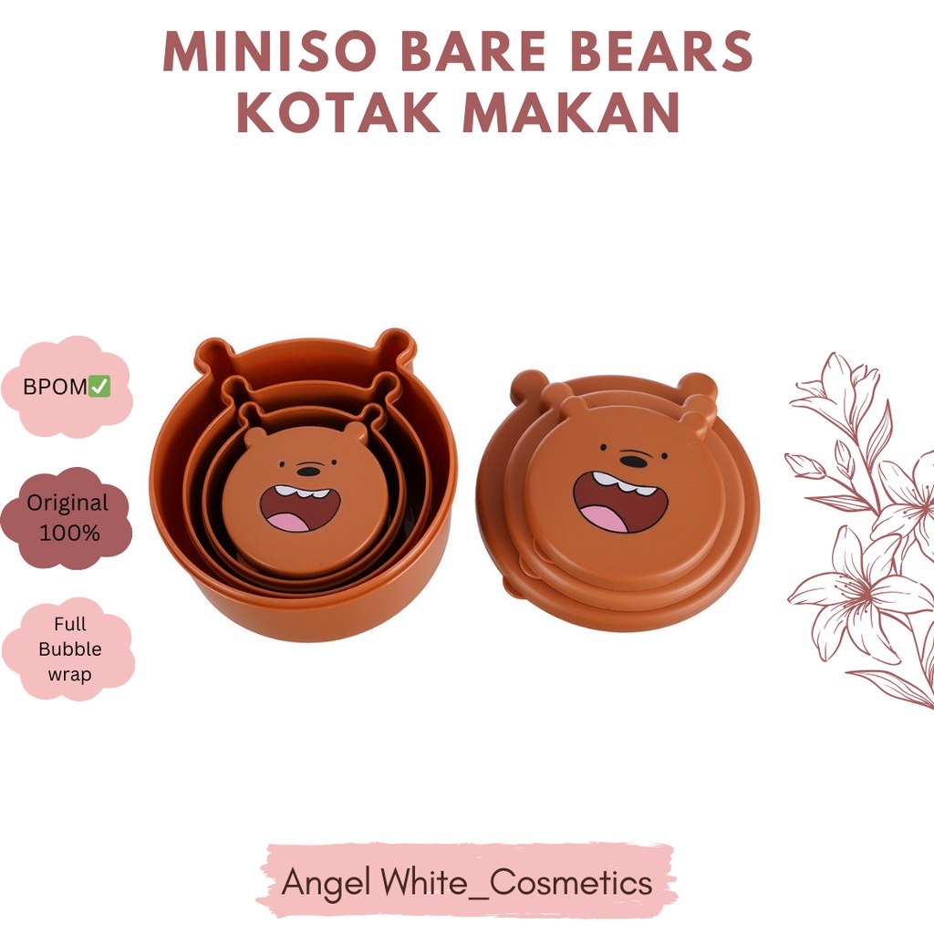 Miniso BARE BEARS Lunch Box | Shopee Philippines
