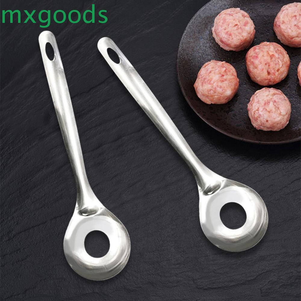 MXGOODS Croquettes Meatball Spoon Mold, Stainless Steel with Round Hole ...