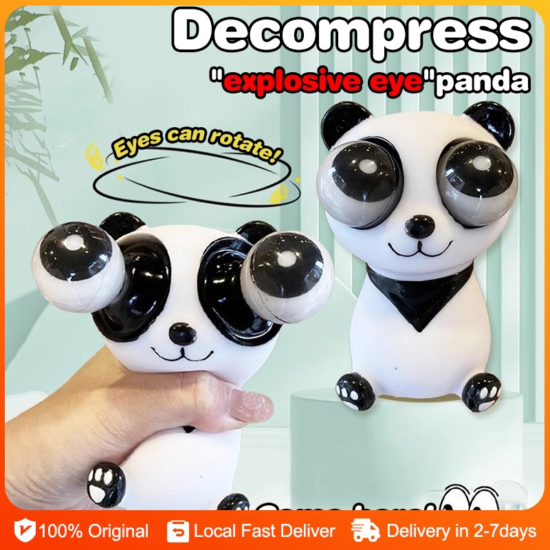 Panda Vent Squeeze Toys Eye Burst Pressure Reduction Toy Trick Spoof ...