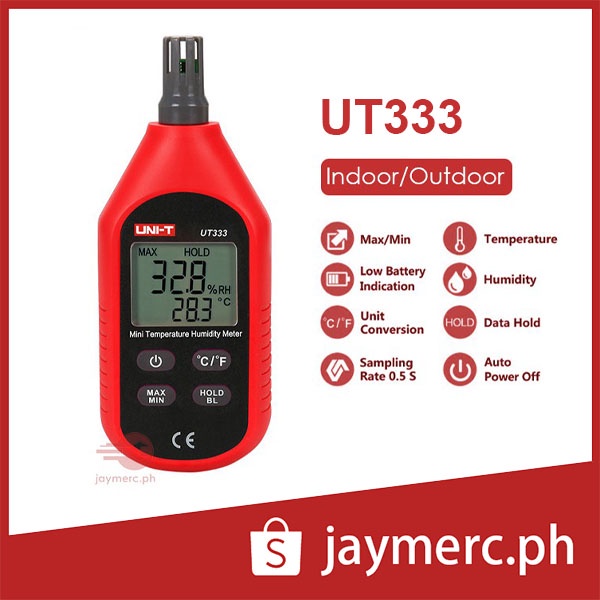 UNI-T UT333 Temperature Humidity Meter Indoor Outdoor Hygrometer ...