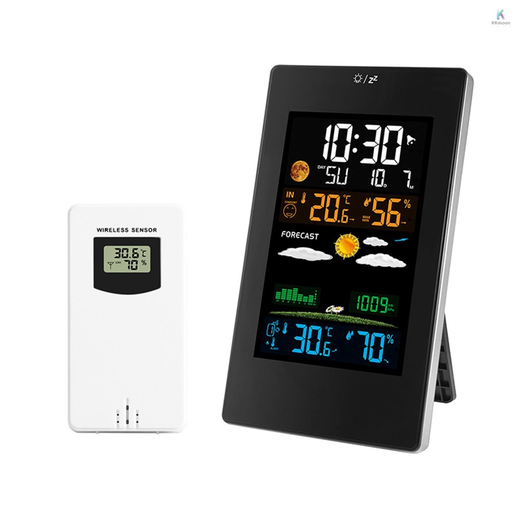 KKmoon ] Alarm Thermometer Backlight Weather Mode Moon [ Hygrometer ...