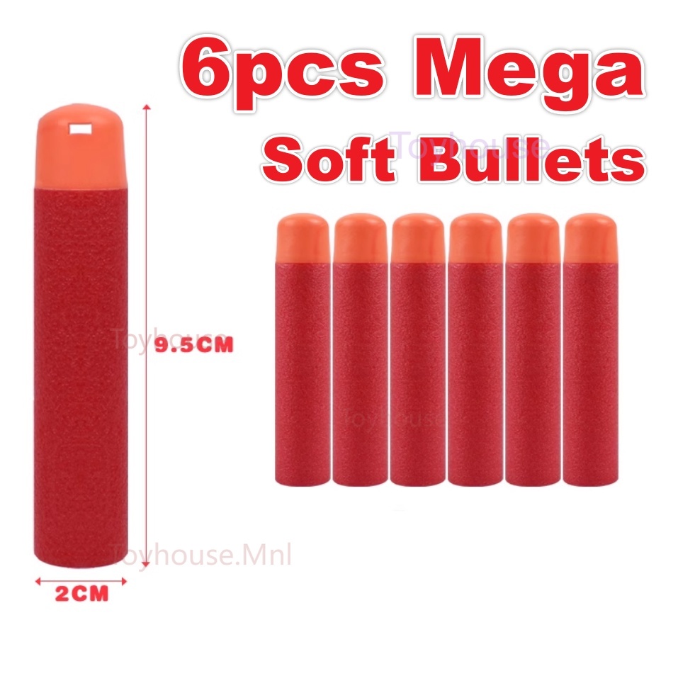 Mega Darts EVA Soft Bullets Refill Pack - 6PCS Mega Soft Bullets for ...
