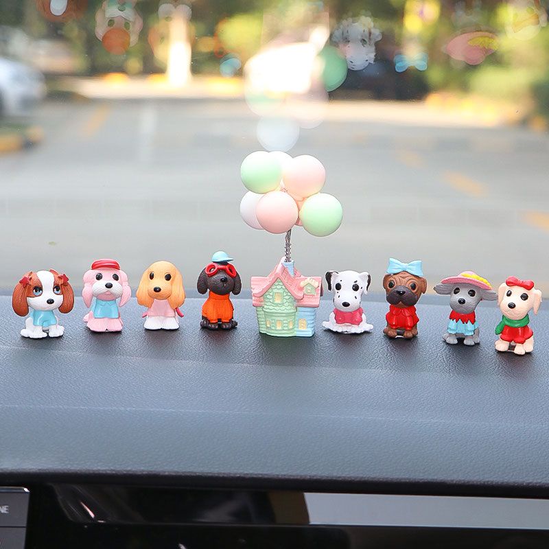 car decoration Car Puppy Ornaments Cute Unique Cartoon Mini Car ...