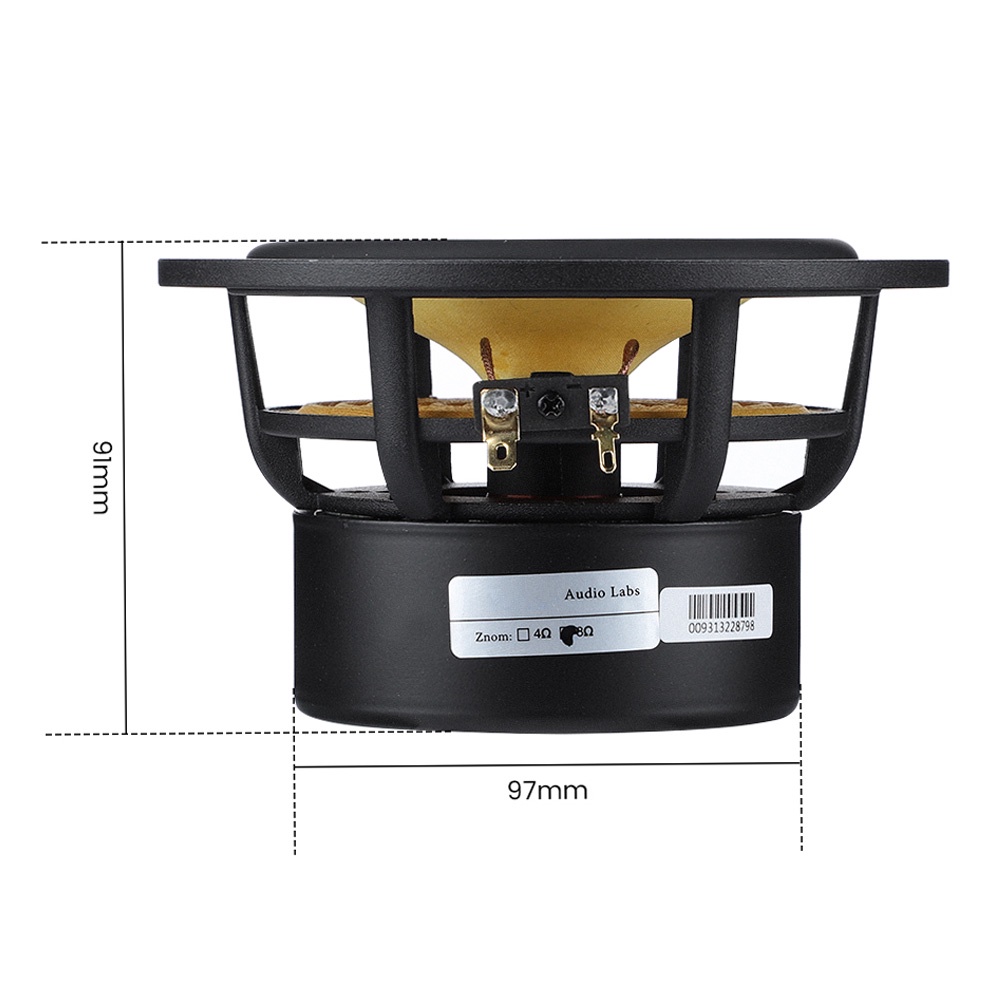 1PC 5.25 Inch Full Range Sound Speaker 4 8 Ohm 50W Aluminum Cone Bullet ...
