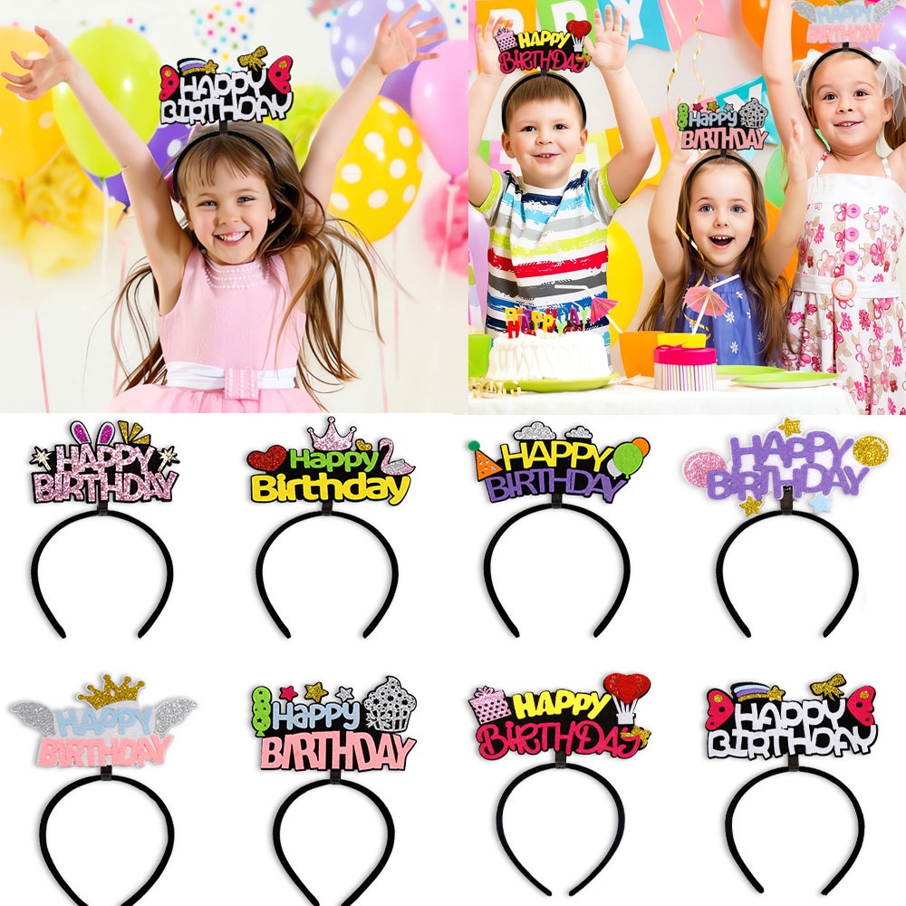 Happy Birthday Hair Band Cute Head Accessories Cap Hat Birthday Hat ...