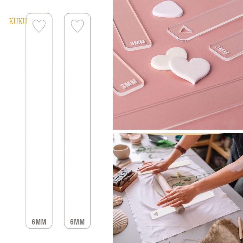 【KUKU*】 Pottery Clay Thickness Ruler Acrylic Clay Thicknesses Pottery ...