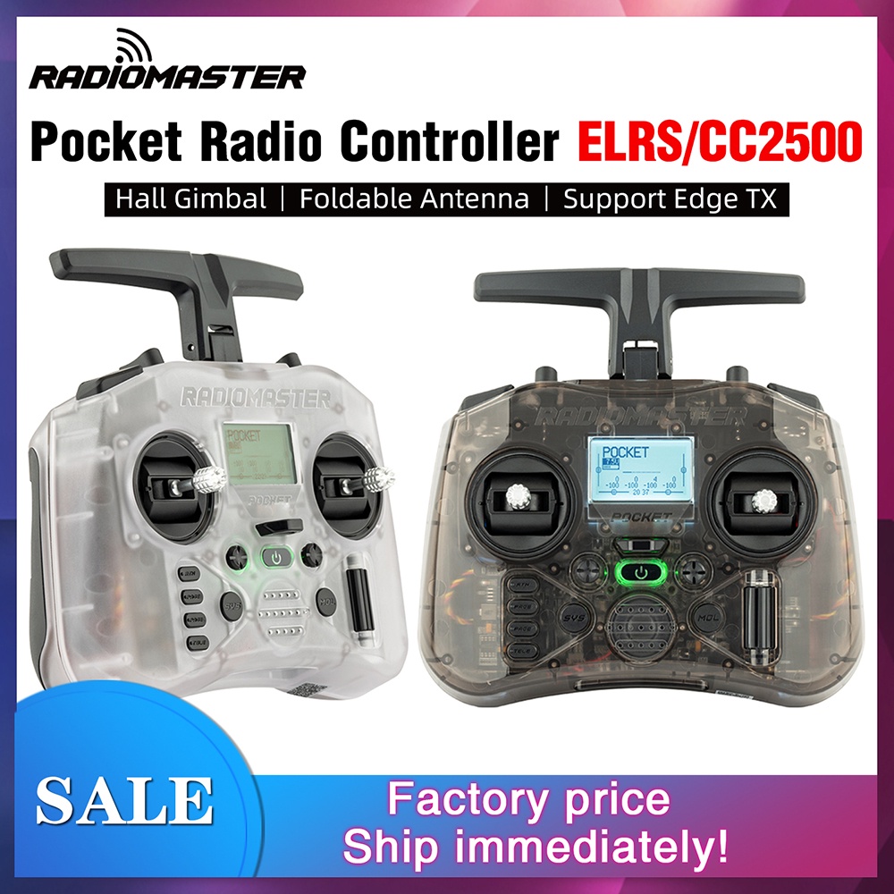 【Original】RADIOMASTER Pocket With 18650 Battery Hall Gimbal Transmitter ...