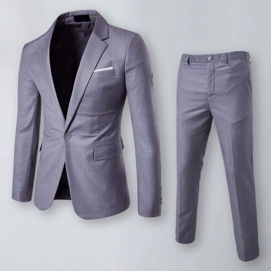 Men Full Shoulder Blazer Long Pants Men Blazer Pants Set Stylish Men's ...