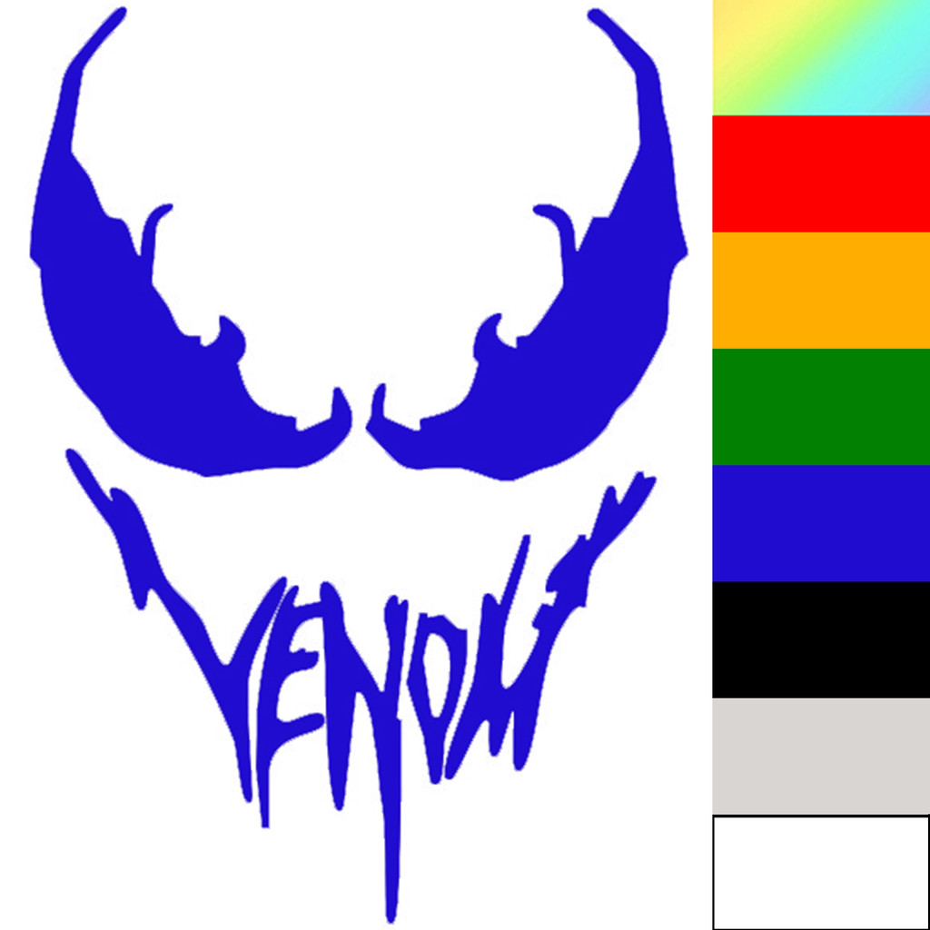 Venum Venom Cartoon Silhouette Reflective Colorful Stickers Eight ...