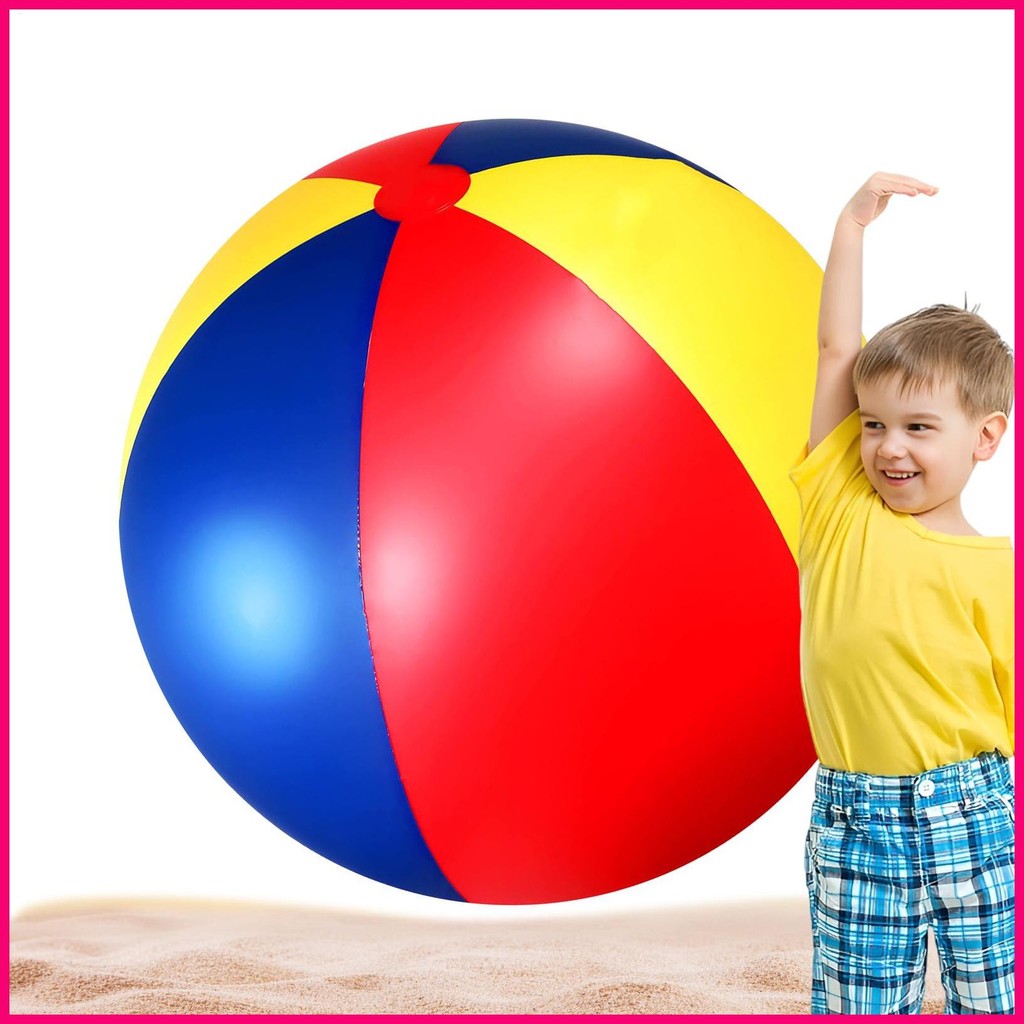Big Beach Ball Large Blow Up Pool Balls Pool Water Balls Rainbow Color ...