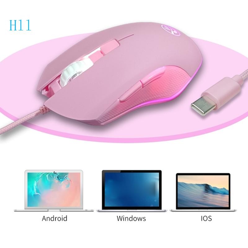 Big Sale Portable Type C Mouse USB C Mice 6 Buttons 3600DPI Ergonomic ...