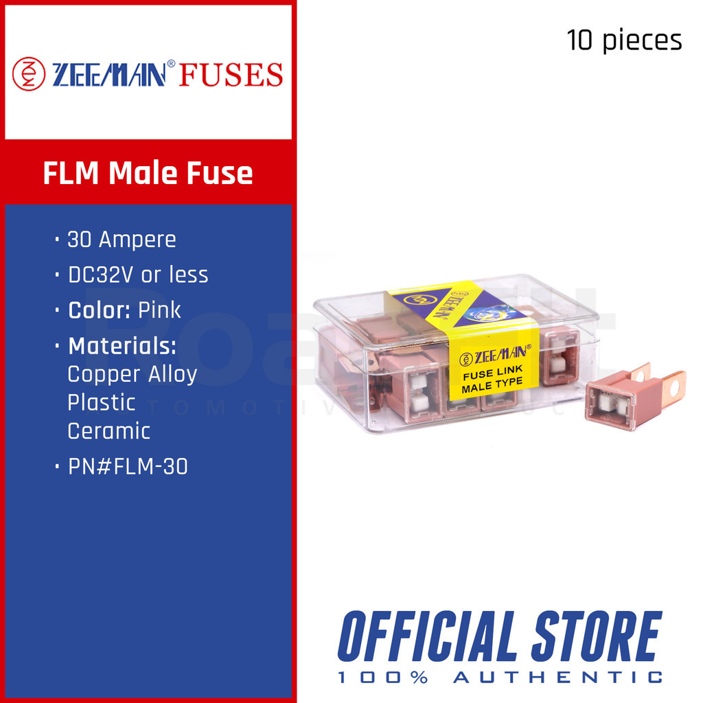 RoadFit FLM 30A Fuse Link Male Type, Pink, 32V, 10PCS, Car and ...