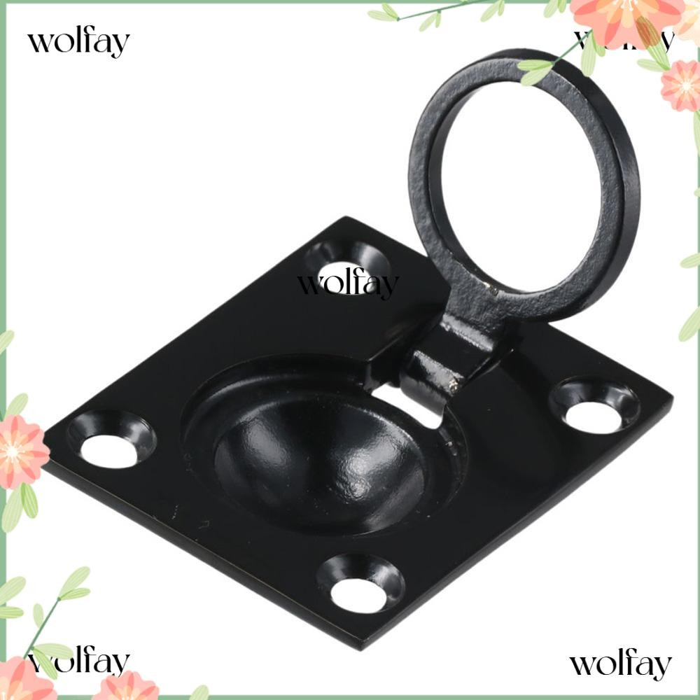 WOLFAY Flush Lift Ring, Black Satinless Steel Deck Pull Handle ...