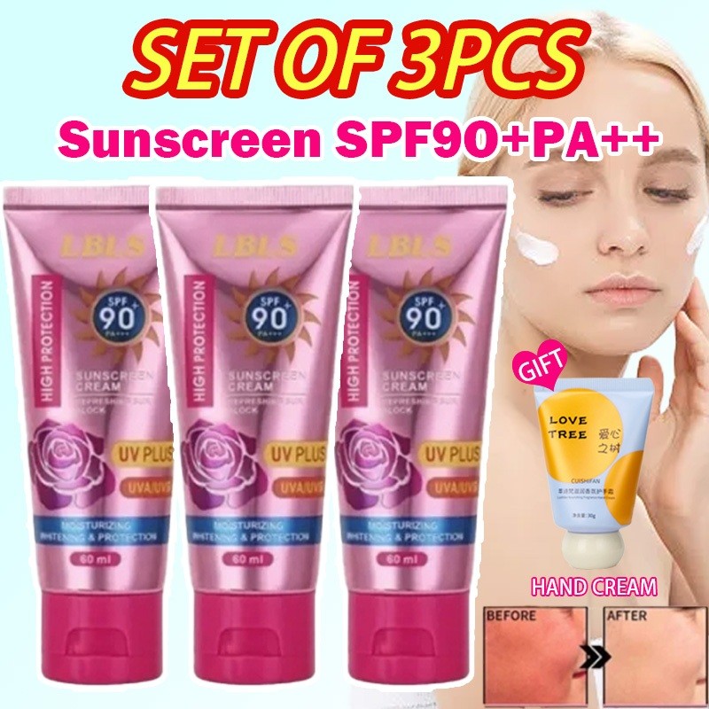 Original Rose SPF90+++ Sunscreen Cream High Protection UV PLUS Skincare Whitening Cream 60ML ...