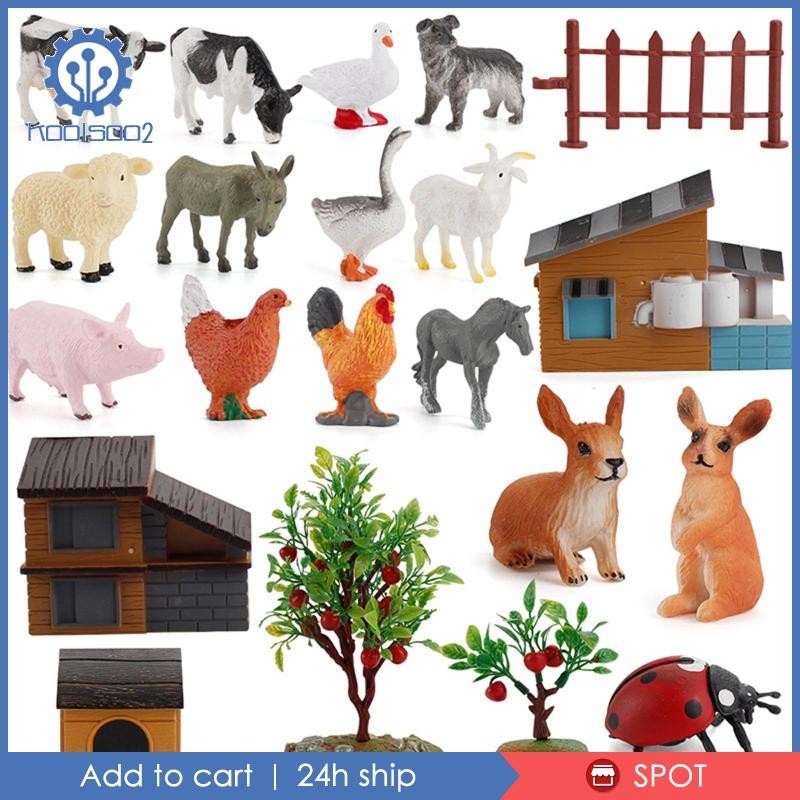 [Koolsoo2] Farm Animal Figures Toy Animal Figures Toy Farm Animals Set ...