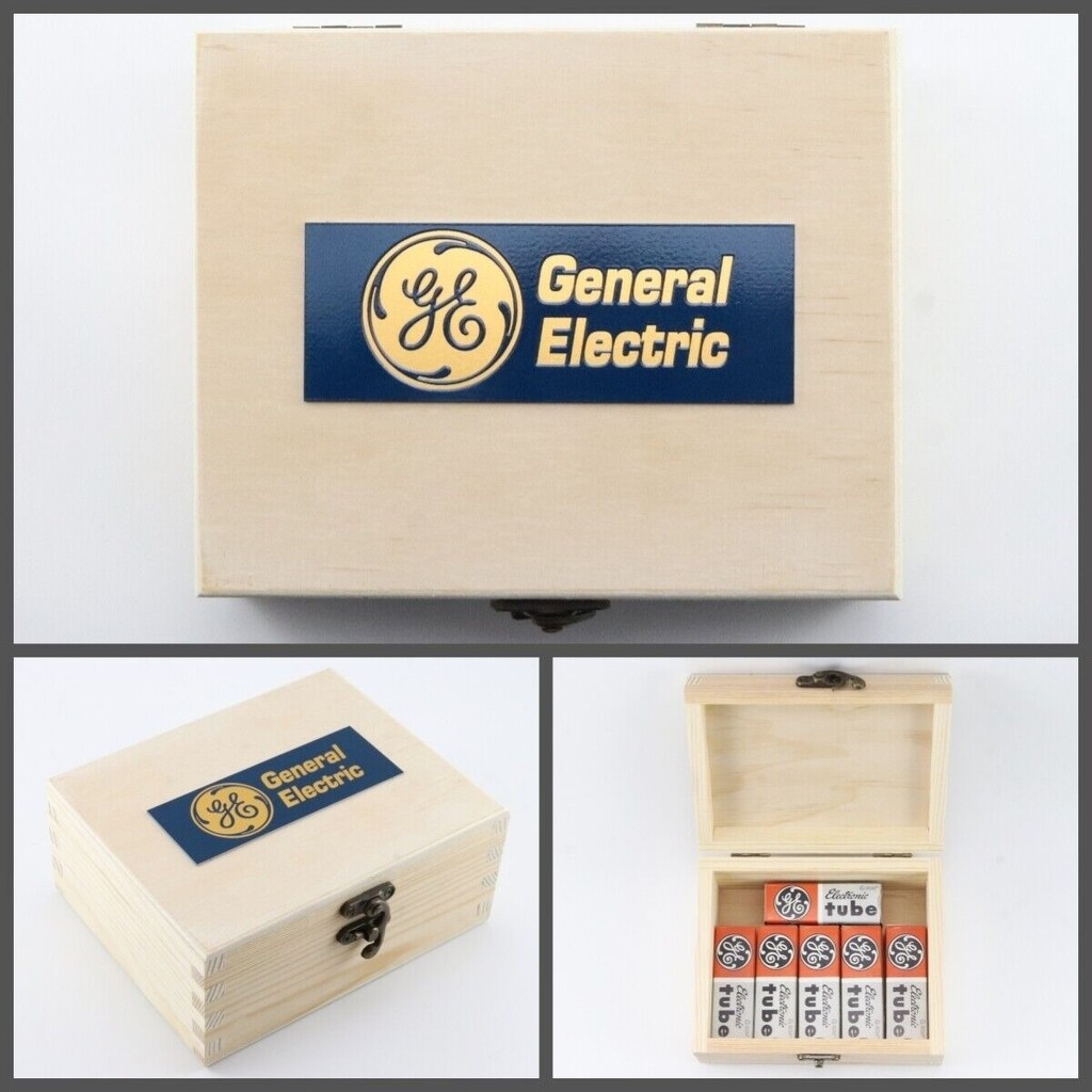 GE Vacuum Tube Storage Wooden Box +6pcs free boxes for 6X4 6AQ5 5687 ...