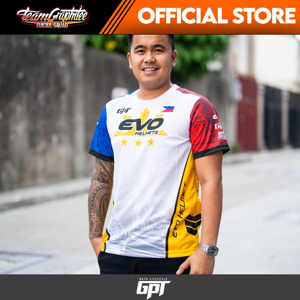 GPT MERCH - EVO SUBLI SHIRT VICTORY LAP BLU/WHT/RED | Shopee Philippines