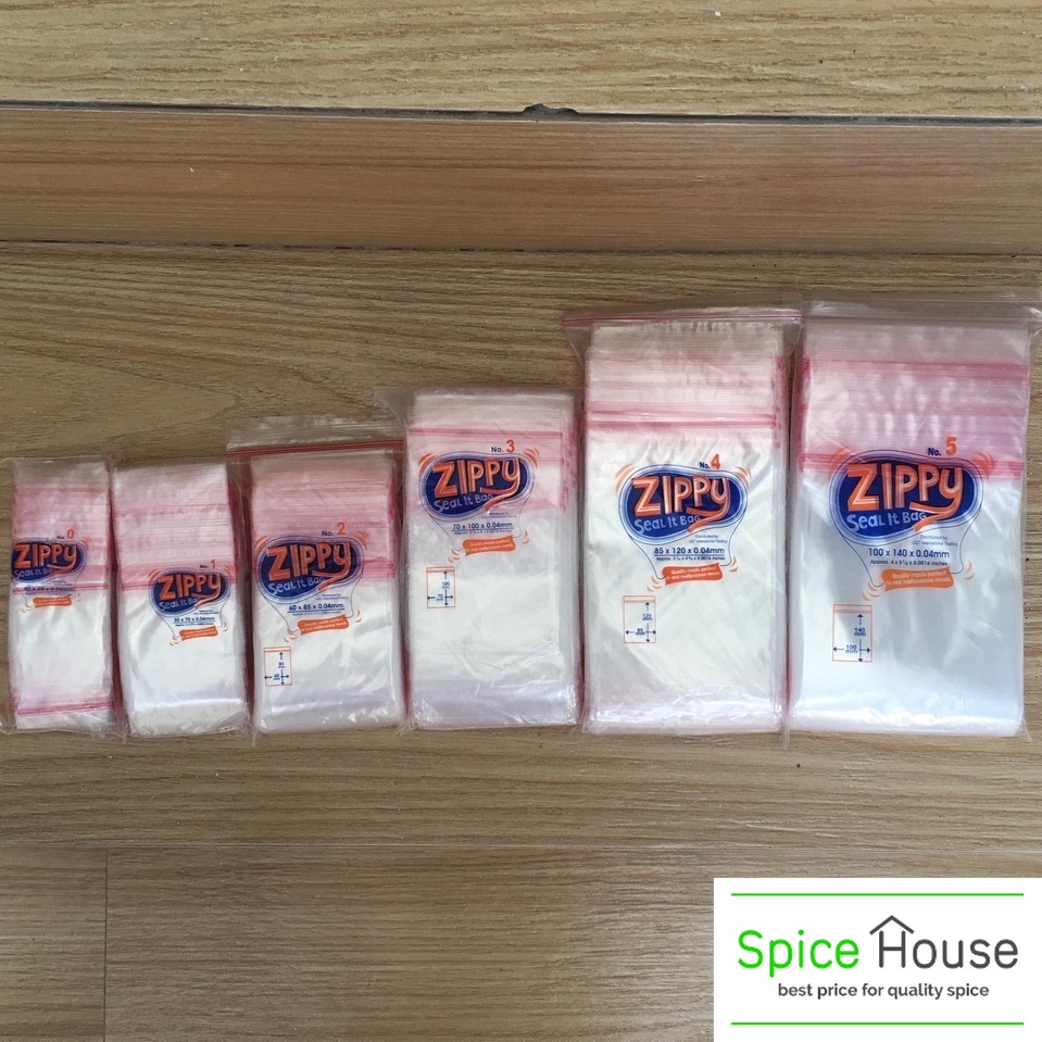 Zippy Seal it Bag Resealable Plastic Bags #s 0, 1, 2, 3, 4, 5, 6 ...