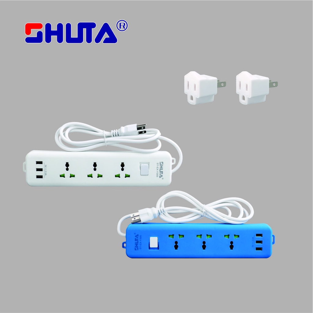 Y305 SHUTA 2M MULTIFUNCTIONAL POWER EXTENSION Independent Switch Strip ...