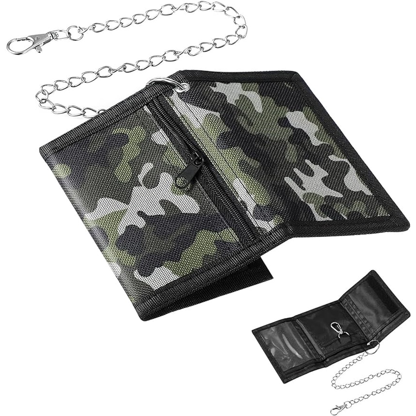 Boys Wallet with Chain, Camouflage Children's Wallet Boys, Wallet ...