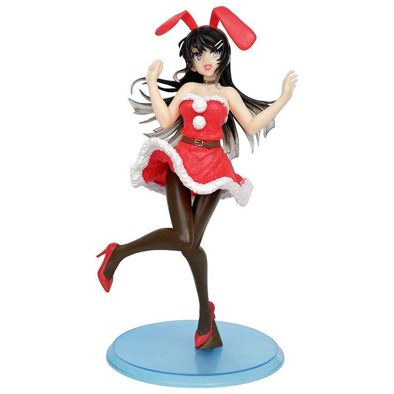 20cm Mai Sakurajima Christmas Bunny Girl Standing Anime Figure Rascal ...