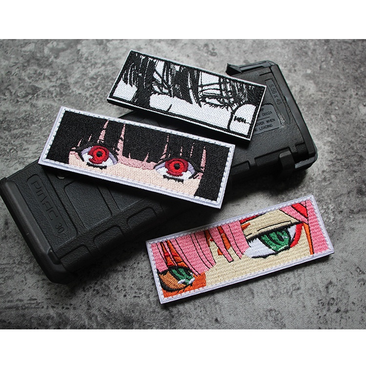 Japanese Style Anime 3D Embroidered Velcro Two-Dimensional Girl Eyes ...