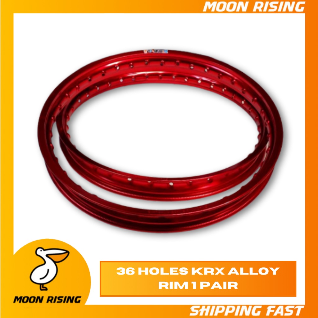KRX 36 Holes Alloy Rim 17x1.4 1PAIR (2 Piraso) [MOON RISING] | Shopee ...