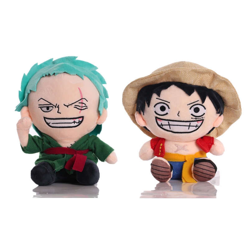 20cm Cartoon One Piece Plush Toys Monkey D Luffy Zoro Dolls Soft ...