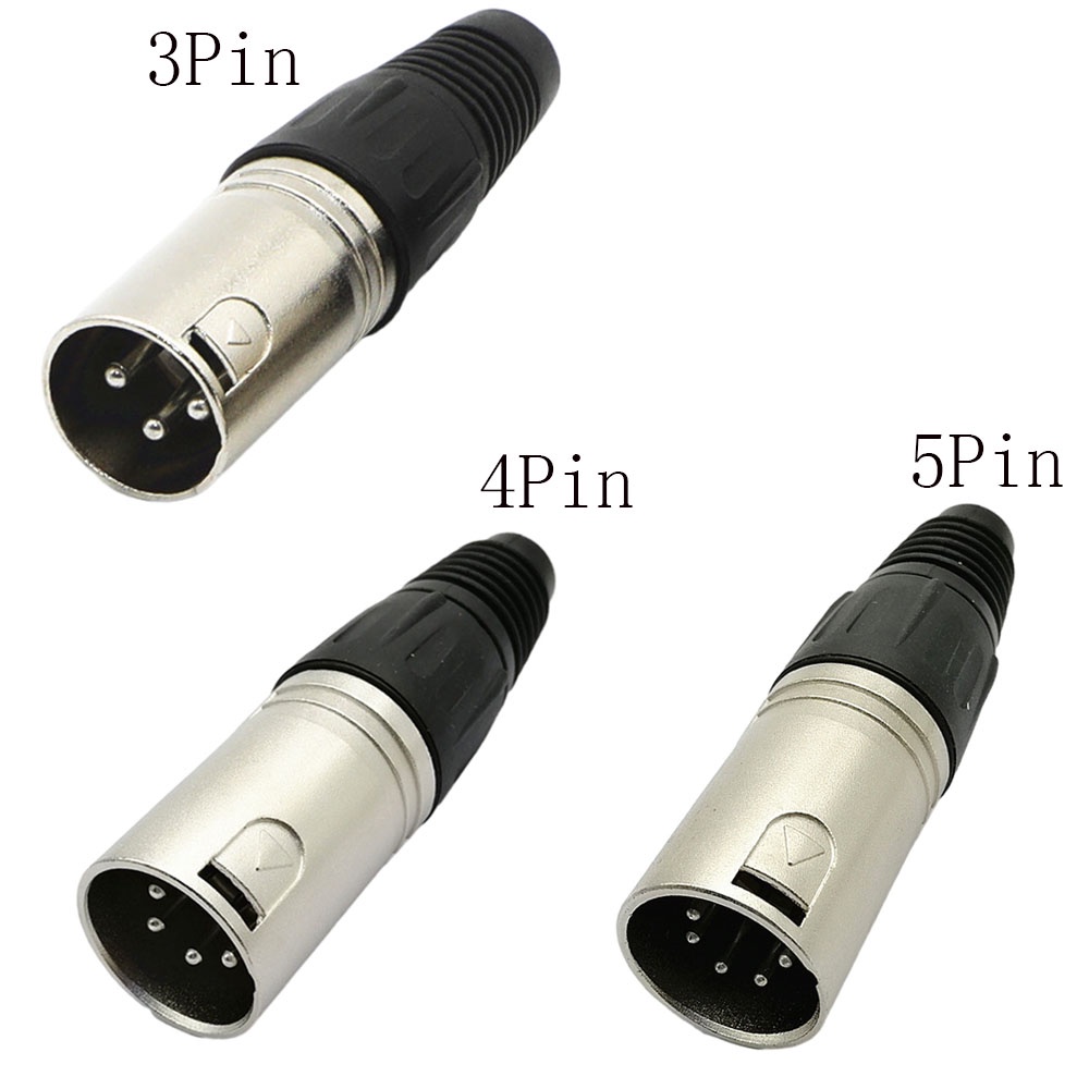 3Pin/4Pin/5Pin Mini XLR Aviation Connector Male Socket Zinc Alloy ...