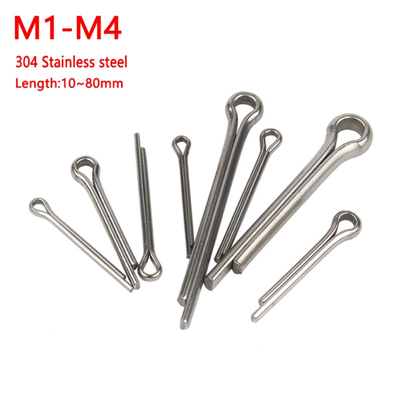 M1-M4 Split Pins A2-70 Stainless Steel U Shape Type Spring Cotter Hair ...