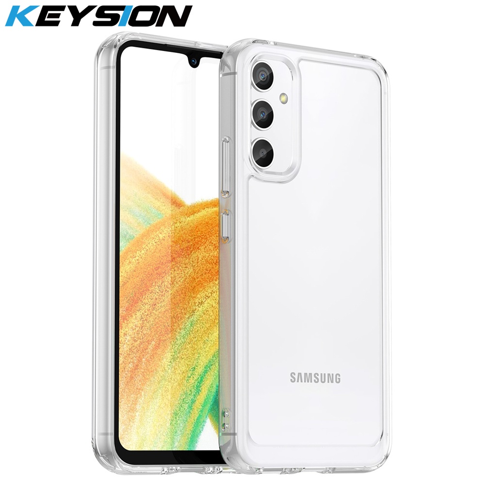 KEYSION Transparent Shockproof Case for Samsung A54 5G A34 A24 A14 LTE A04S Clear Soft TPU ...