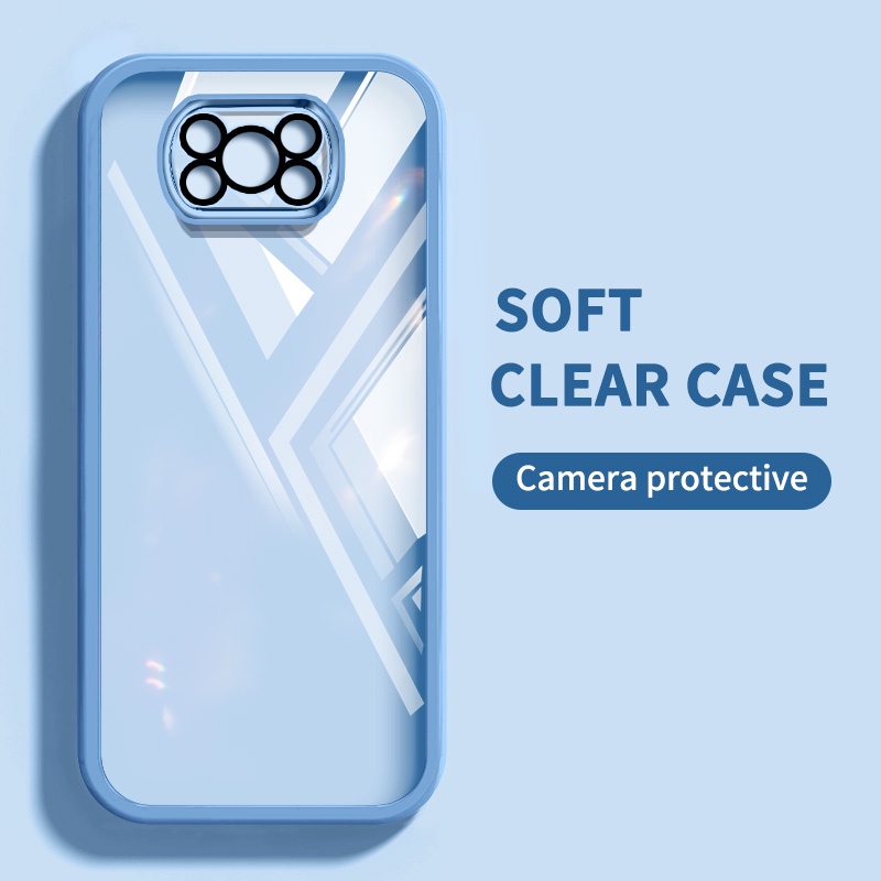 YBD Color Transparent Phone Case For Xiaomi POCO X3 Pro POCO X3 NFC ...